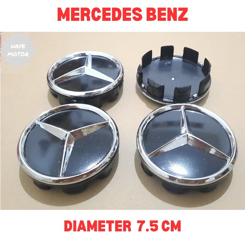 Jual Dop Roda atau Tutup Velg Putih Mobil MERCEDES BENZ / MERCY ...