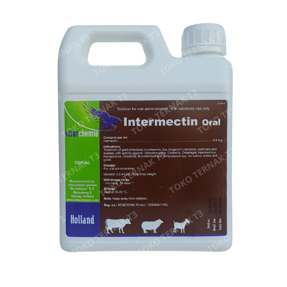 Jual INTERMECTIN ORAL 1 LITER - Mengatasi Infestasi Ektoparasit dan ...