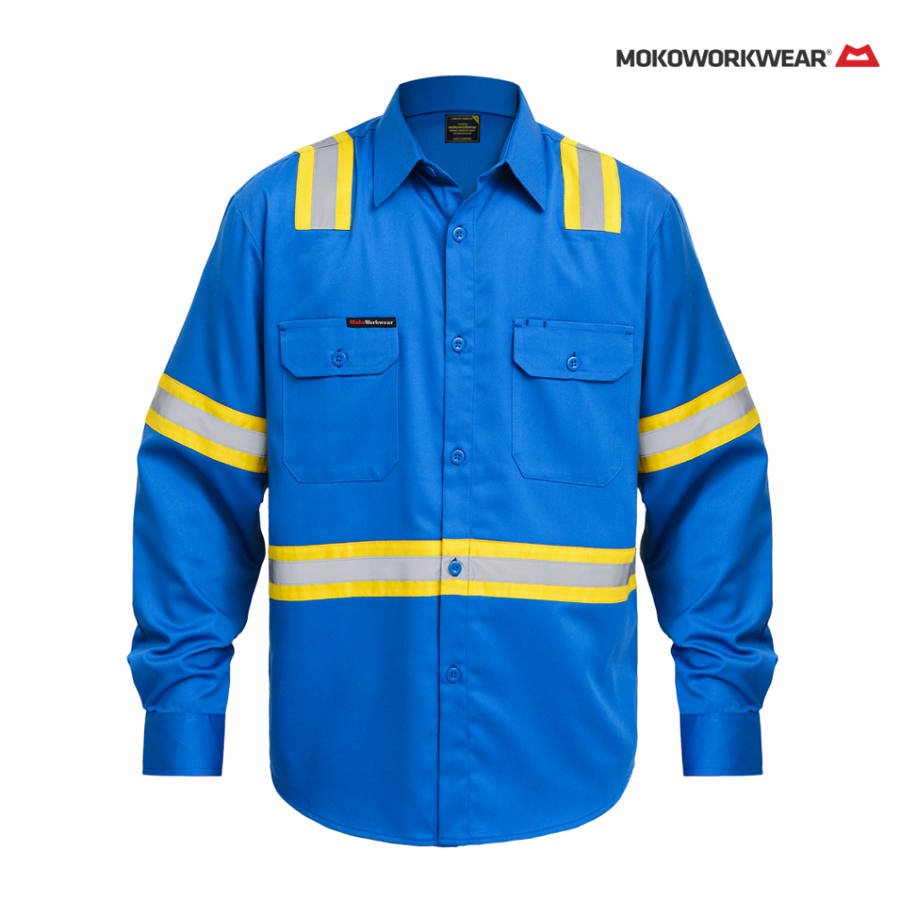Jual MokoWorkwear - Baju Wearpack Safety Kombinasi Scotlite Biru Kuning ...