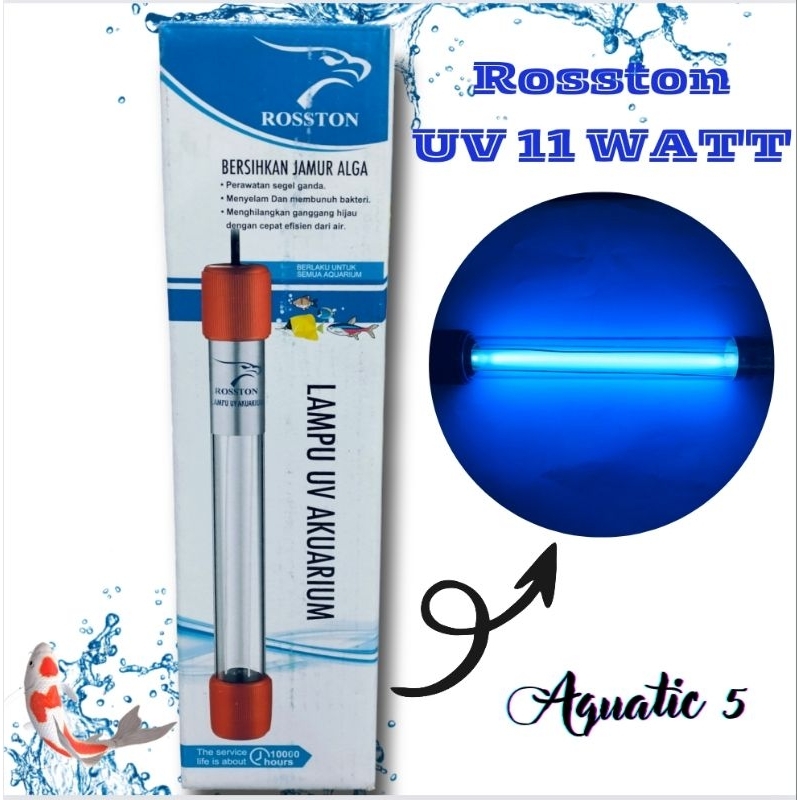 Jual Lampu UV Anti Lumut Bakteri Alga ROSSTON UV 11 WATT | Shopee Indonesia