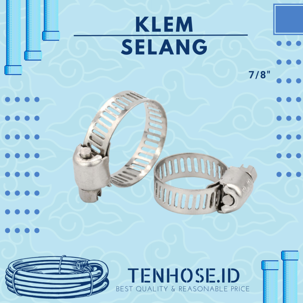 Jual Klem Selang 7/8" Inch Ukuran Besar Hose Clamp | Shopee Indonesia