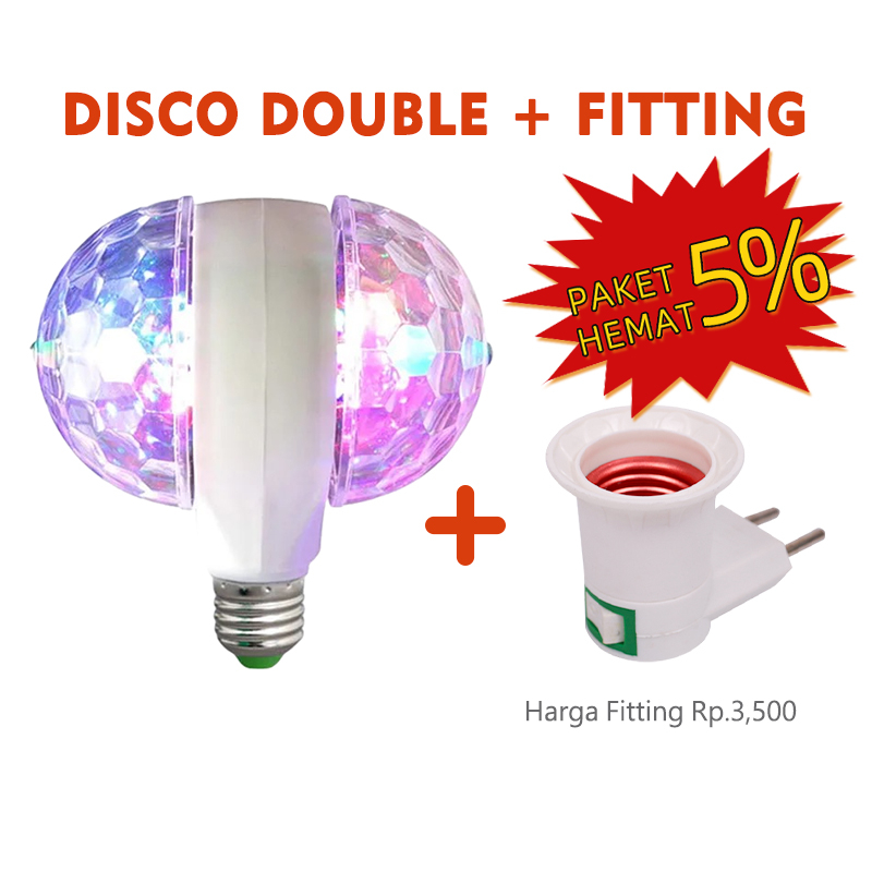 Jual LED Disco Putar RGB / Lampu Disko / LED Warna-Warni Fitting Putar ...
