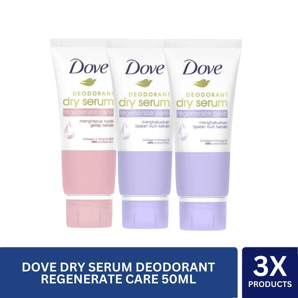 Jual Buy 1 Dove Dry Serum Regenerate Care Collagen Vitamin B3 50mL + 2 ...