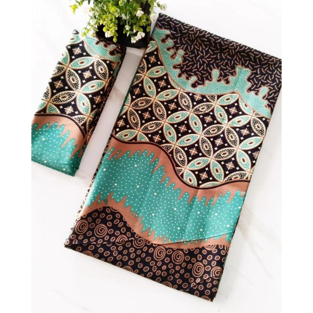 Jual kain batik pekalongan/motif ombak kawung new.bahan baktun premium ...