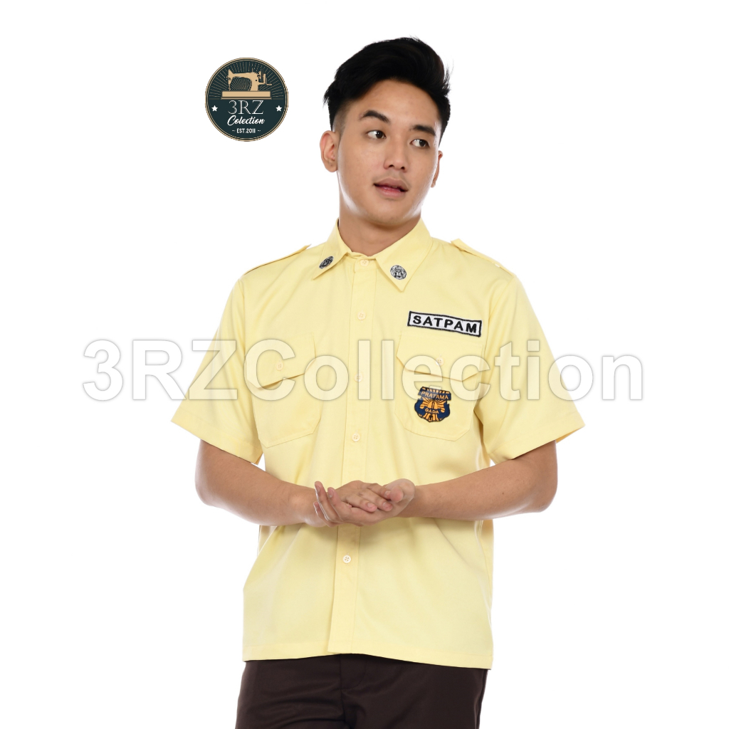 Jual Seragam Pdh Satpam Krem Setelan Security Cream Pakaian Dinas Harian Coklat Krem Satpam ...
