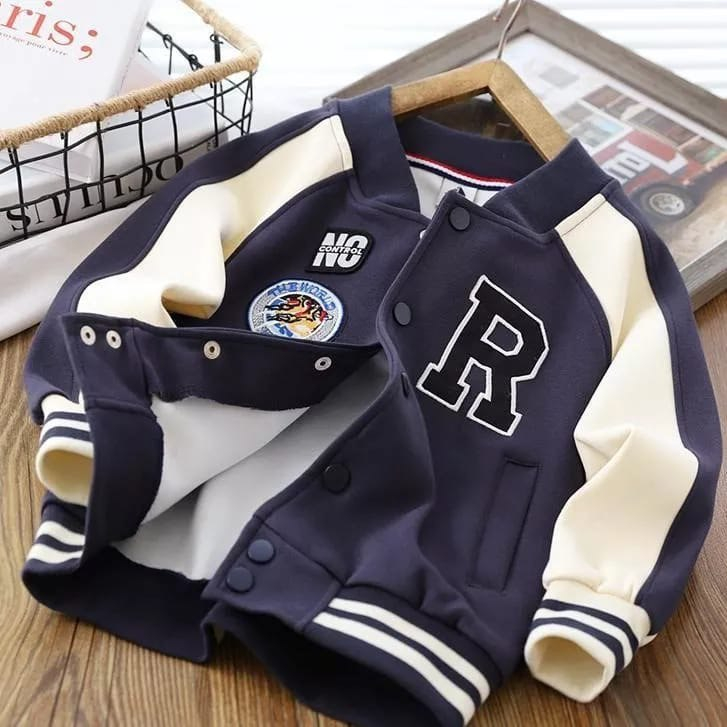 Jual Jaket Varsity Baseball ANAK Unisex (1th-18th) LOGO INISIAL R (BISA ...