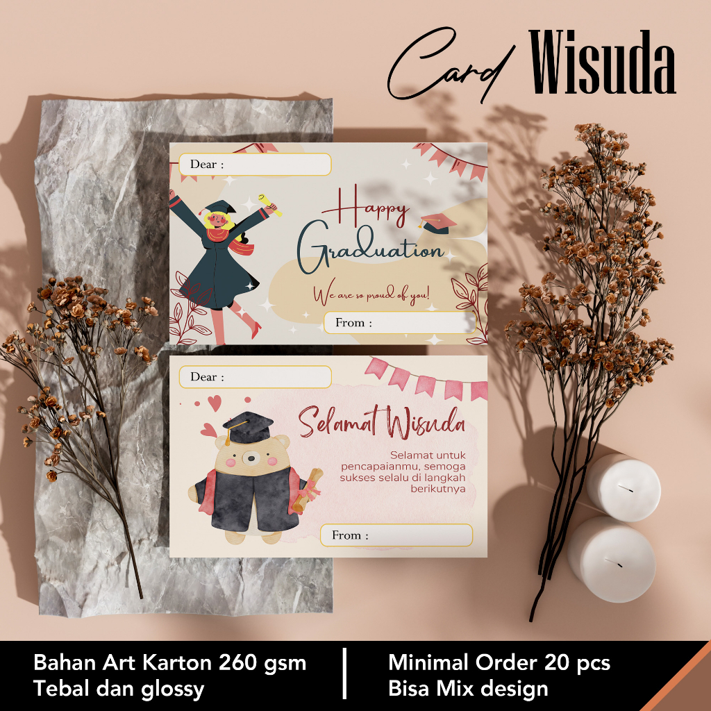 Jual GREETING CARD GRADUATION / GIFT CARD / KARTU UCAPAN WISUDA / ARTU ...