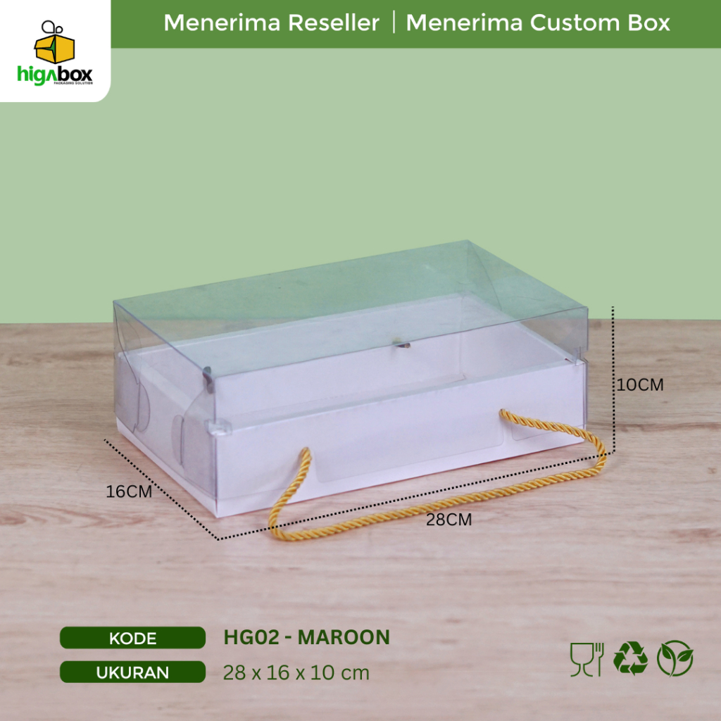 Jual Box Mika Tranparan Tali / Kotak kue kering / Box Toples Kue / Box ...