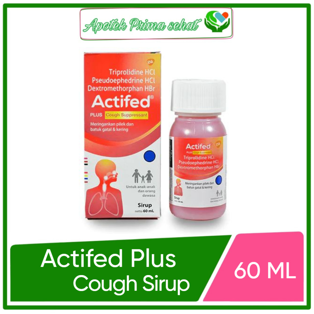 Jual OBAT BATUK | ACTIFED PLUS | MERAH | EXPECTORANT | COUGH | SIRUP ...