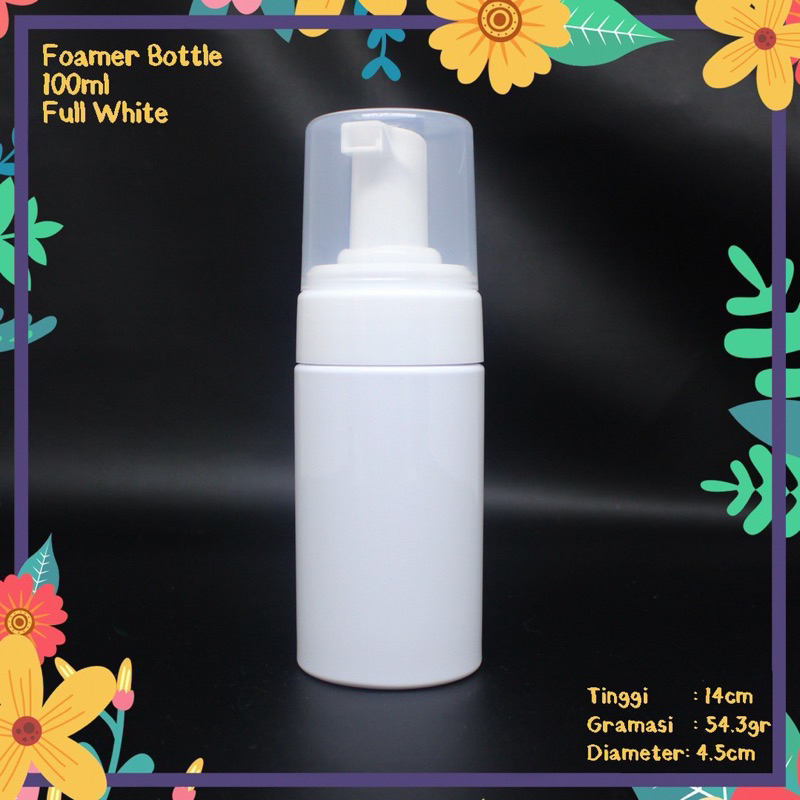 Jual BOTOL FOAMER 100ML FULL WHITE PUTIH SUSU BUSA SABUN CAIR FOAM ...