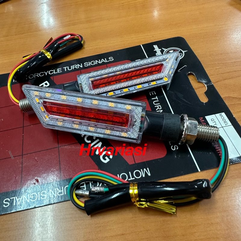 Jual Lampu sen Motor variasi 3 mode sen Model Lancip Moge variasi ...