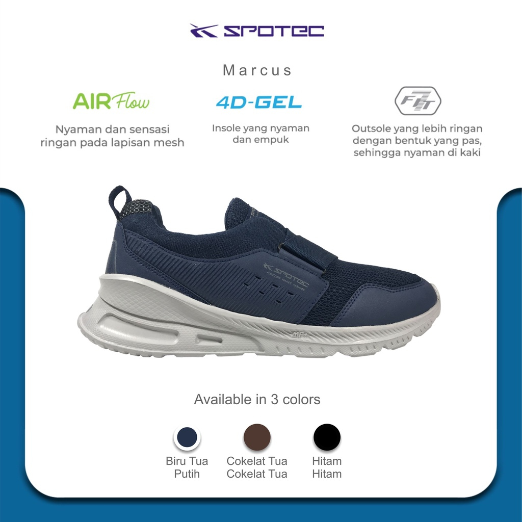 Jual SPOTEC Sepatu WALKING Artikel MARCUS BIRU TUA-ABU MUDA | Original ...