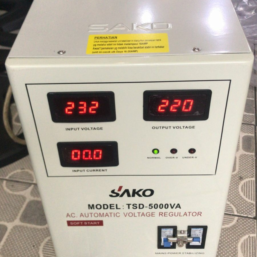Jual Stabilizer Listrik Digital SAKO TSD-5000 LED Stavolt 5000 Watt ...