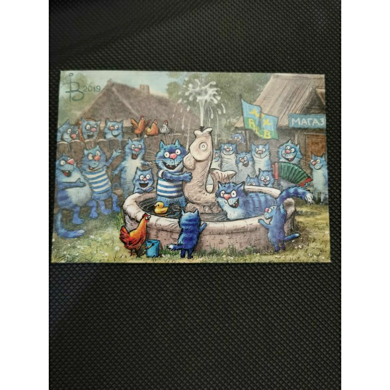Jual kartu pos kucing bluecat/bluecat postcard | Shopee Indonesia