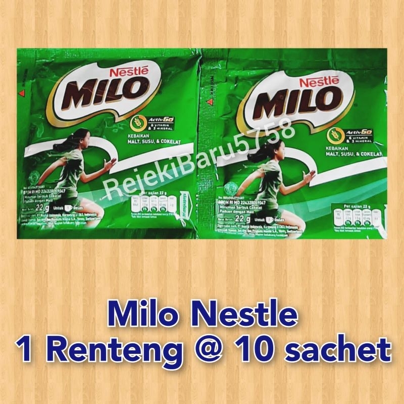 Jual Susu Milo Activ Go 1 Renteng isi 10 Sachet @ 22gr | Shopee Indonesia