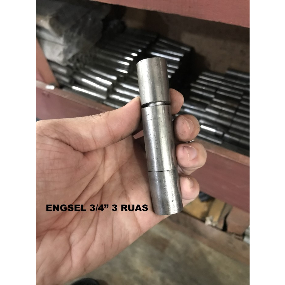 Jual ENGSEL PINTU PAGAR BESI / ENGSEL 3 RUAS / ENGSEL BUBUT (3/4" , 7/8 ...
