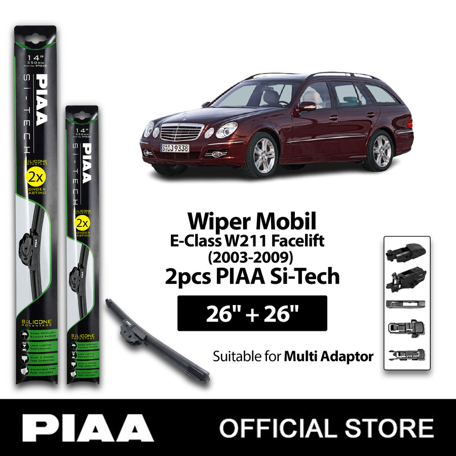 Jual Wiper Mobil Mercy E-Class W211 2003-2009 (26”+26”) - PIAA Si-Tech | Shopee Indonesia