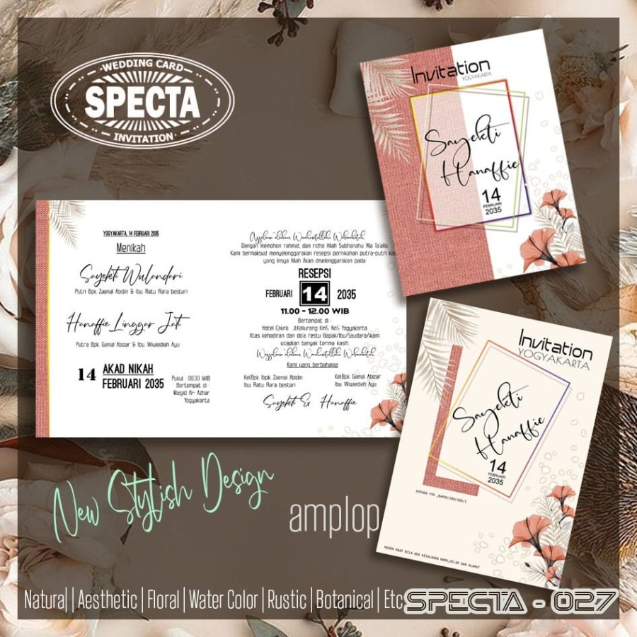 Jual Blangko undangan pernikahan SPECTA 27 wedding simple murah | Shopee Indonesia