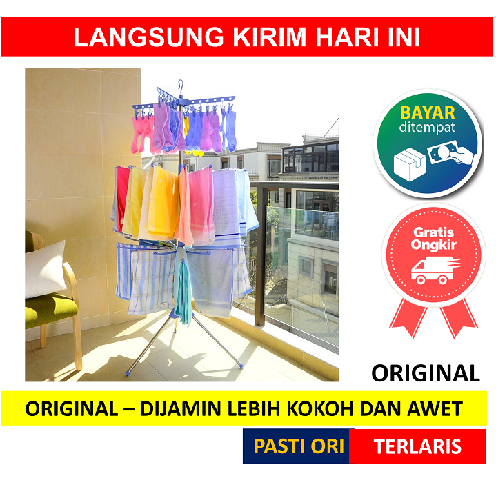 Jual MENARA Rak Jemuran Baju Bayi Handuk Menara Kaos Kaki Kain Gantung ...
