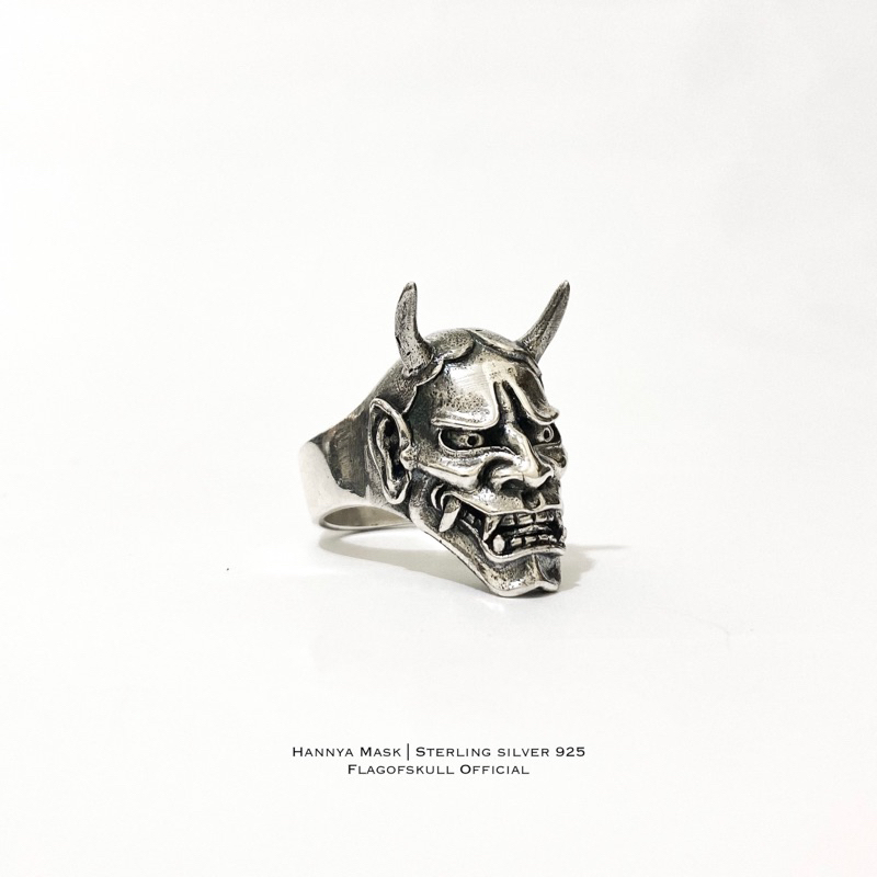 Jual Hannya mask ring | Sterling silver 925 (Perak925) Flagofskull Official | Shopee Indonesia