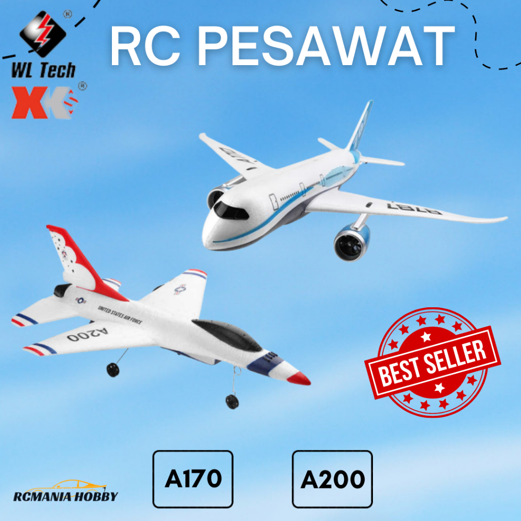 Jual RC Airplane WLtoys A170 A200 RC Pesawat Terbang 2.4GHz 6 Axis Gyro ...