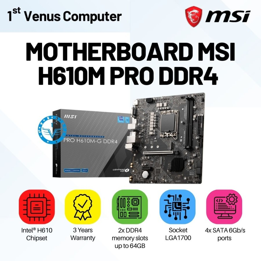 Jual MOTHERBOARD MSI H610M-E PRO DDR4 INTEL LGA 1700 MB H610M E / MAIN ...