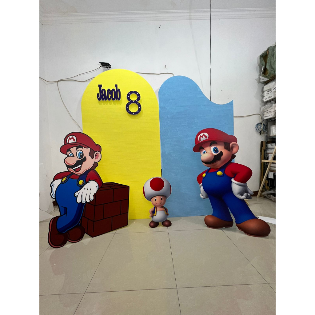 Jual paket custom backdrop styrofoam ulang tahun 1 x 2 m - standee ...