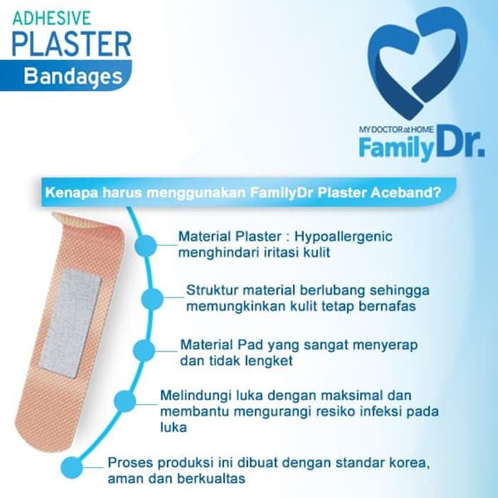 Jual PLASTER LUKA FAMILY DR ECERAN/ PLESTER LUKA TRANSPARANT/ HANSAPLAS ...