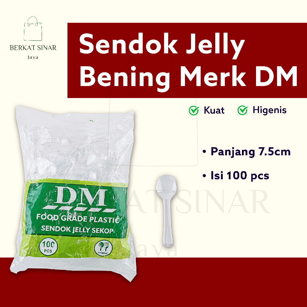 Jual Sendok Jelly - agar - puding - sendok kecil bening isi 100 ...