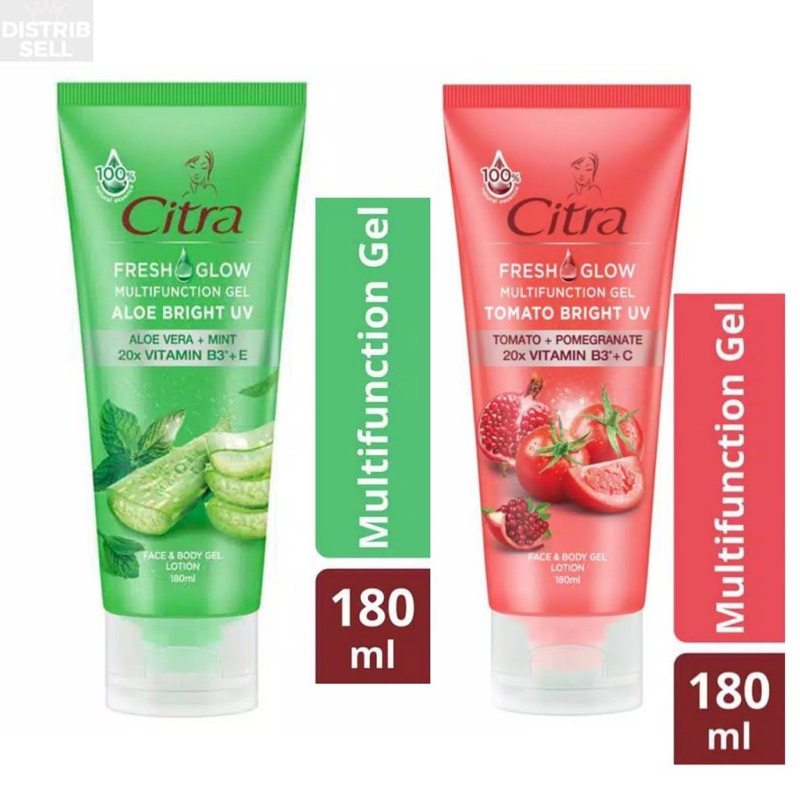 Jual Citra Fresh Glow Multifunction Gel Aloe Vera Tomato Bright UV 180 ...