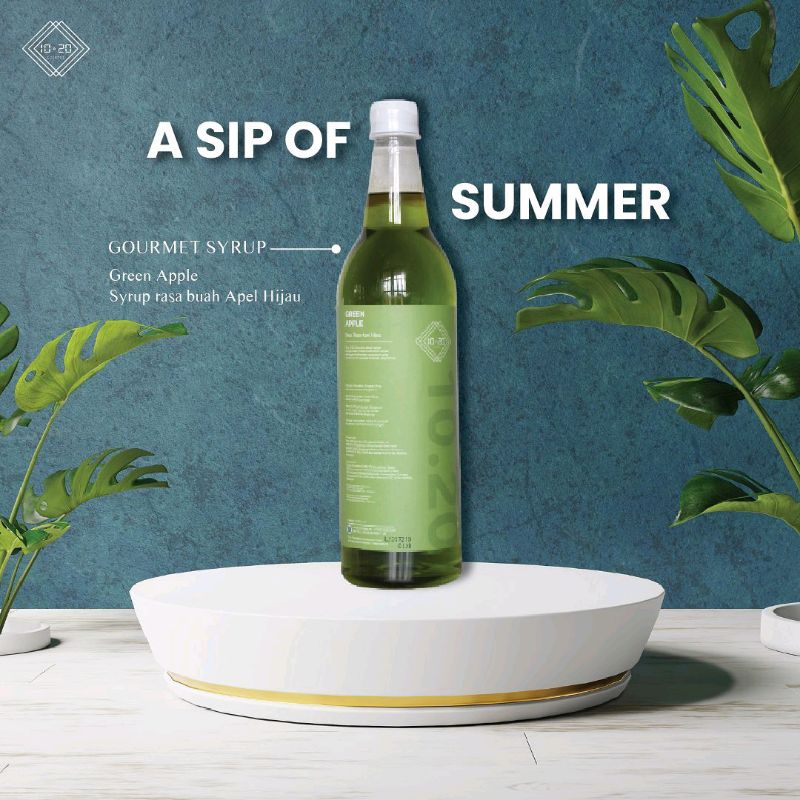 Jual 1020 Gourmet - Sirup Green Apple 1 Liter - Sirup Minuman Rasa Apel ...