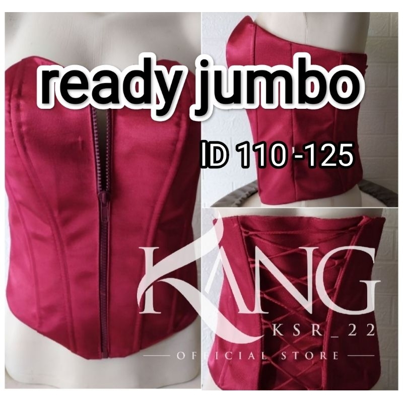 Jual kamisol jumbo slenting depan/ longtorso / bustier/ korset jumbo ...