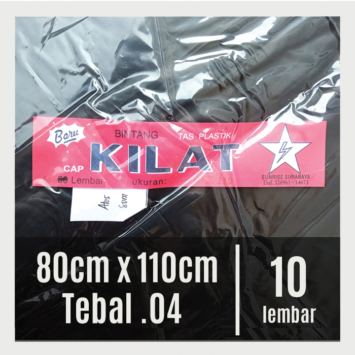 Jual Kresek HD Sampah Plastik Trashbag 80 x 110 TEBAL 04 PREMIUM Bintang Kilat (10 lembar ...