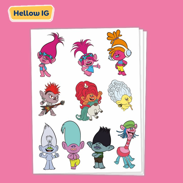 Jual STICKER CUTE TROLL TROLLS DISNEY STIKER LUCU BOTOL HELM AESTHETIC ...