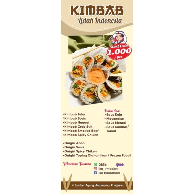 Jual SPANDUK BANNER JAPANESE STREET FOOD, KIMBAB, SUSHI | Shopee Indonesia