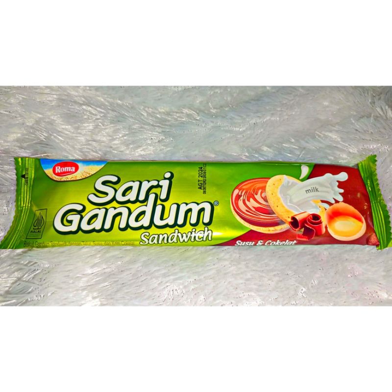 Jual ROTI BISKUIT SARI GANDUM COKLAT SANDWICH ROMA 1 PACK | Shopee ...