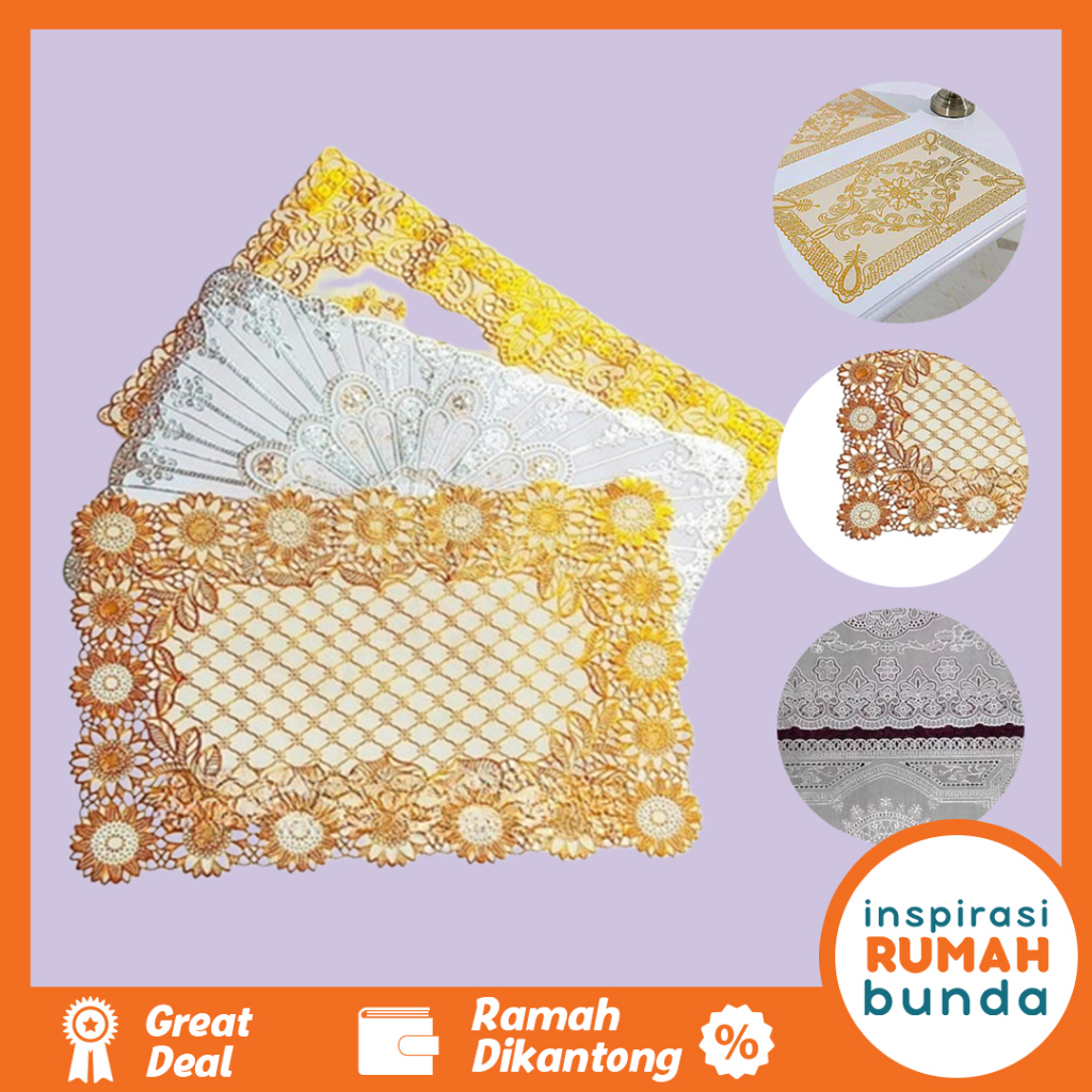Jual Taplak Meja 30 x 45CM Non Packing Gold Emas Silver Taplak Meja ...