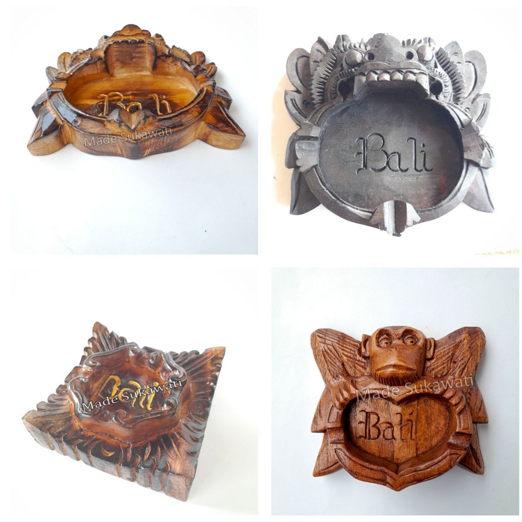 Jual Kerajinan asbak kayu ukiran barong bali | Shopee Indonesia