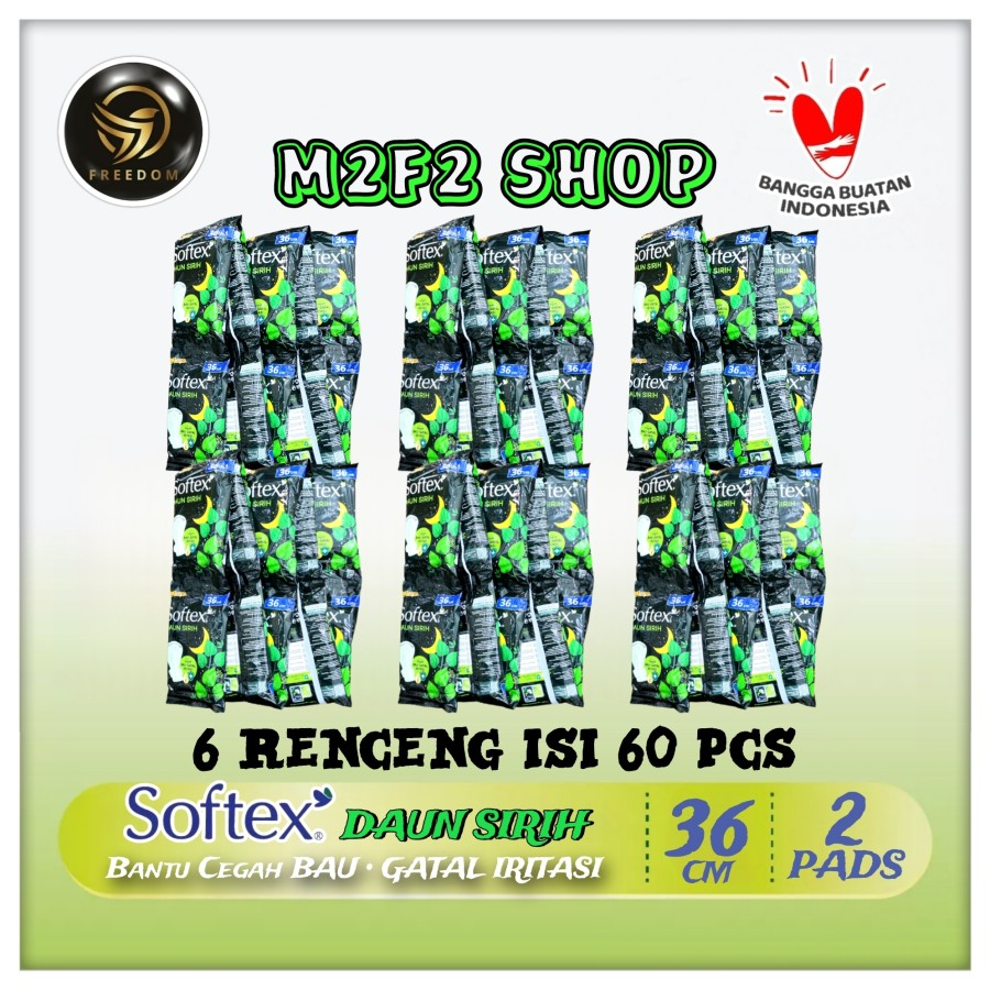 Jual Softex Daun Sirih Pembalut Sachet Isi 2 Pads Wing - 36 cm (Kemasan ...