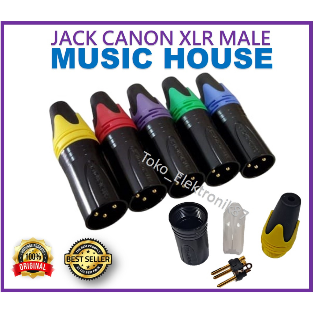 Jual Jack Canon Music House XLR Male | Shopee Indonesia