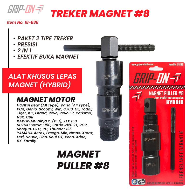 Jual Grip-On Treker Magnet Puller #8 Hybrid 2 Tipe Untuk Motor Honda ...
