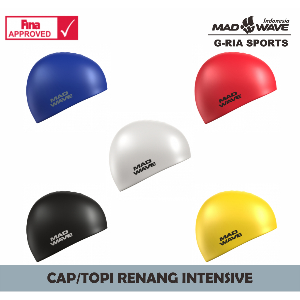 Jual Topi/Cap Renang Intensive Polos All Size Original Mad Wave ...