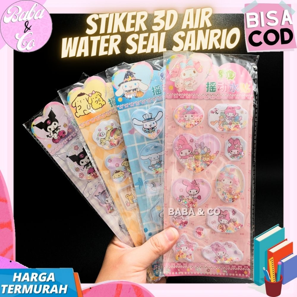 Jual STIKER SANRIO 3D WATER SEAL STICKER SANRIO ISI AIR MANIK LUCU UNIK ...