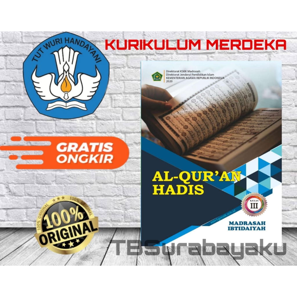 Jual Buku Paket Siswa Al Qur'an Hadis Kelas 3 MI Kementrian Agama (KEMENAG) | Shopee Indonesia