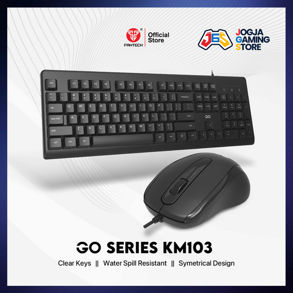 Jual Fantech Keyboard Mouse Office Combo KM-103 | Shopee Indonesia
