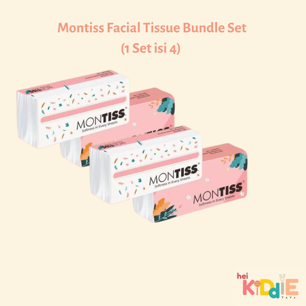Jual Montiss Facial Tissue Bundle SET (150 sheets) 1 set isi 4 | Shopee ...