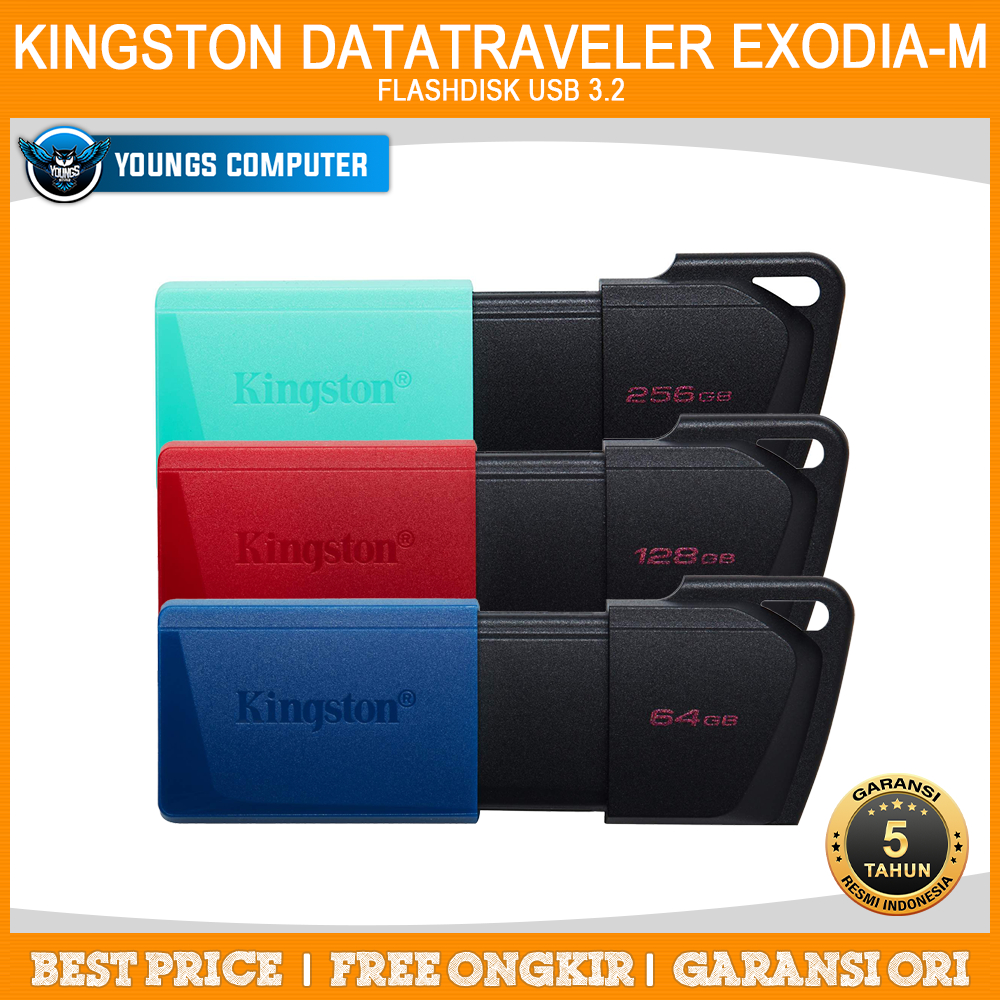 Jual FlashDisk KINGSTON 64GB 128GB 256GB Data Traveler Exodia M USB3.2 ...