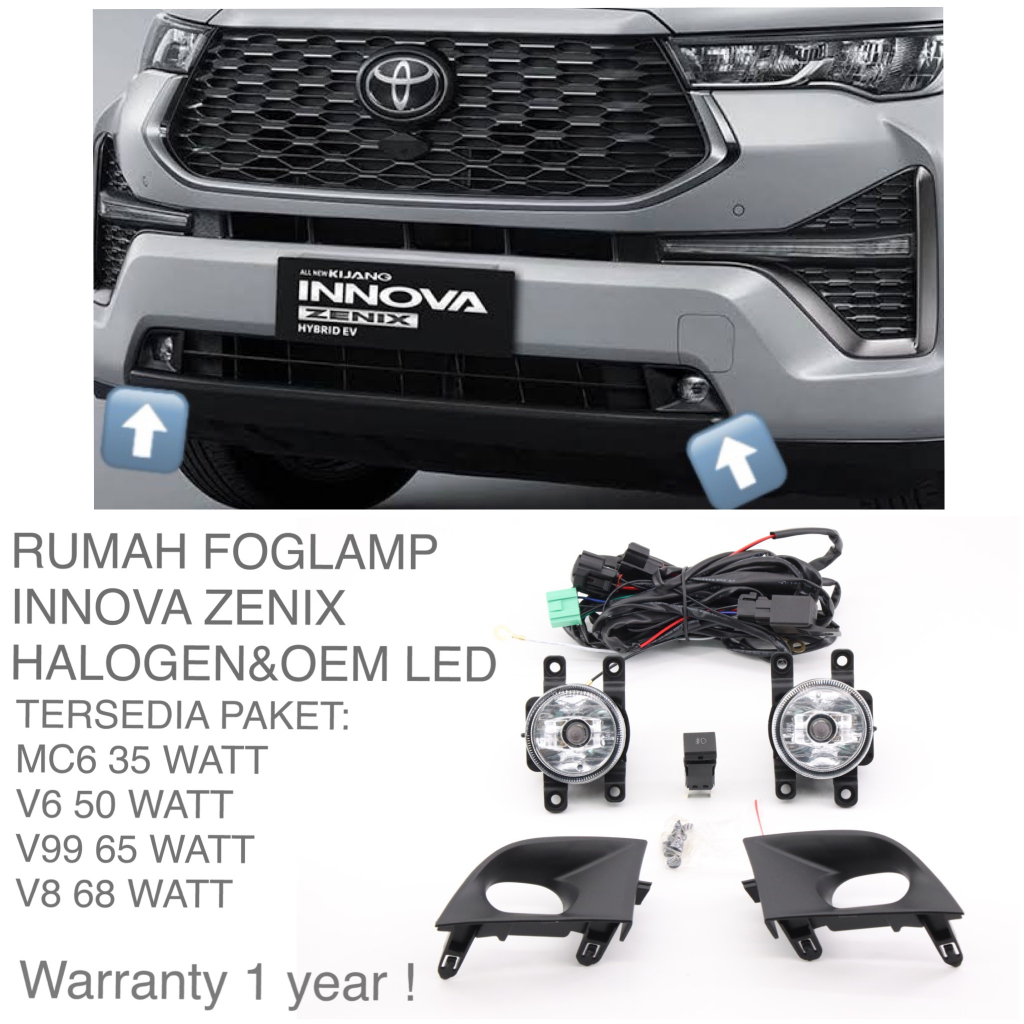 Jual FOGLAMP TOYOTA INNOVA ZENIX FULL SET WITH OEM LED & HALOGEN ...