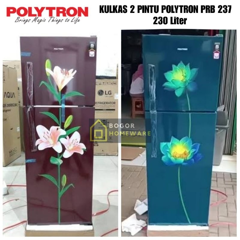 Jual (KHUSUS BOGOR) POLYTRON KULKAS 2 PINTU PRB 237 220LITER | Shopee ...