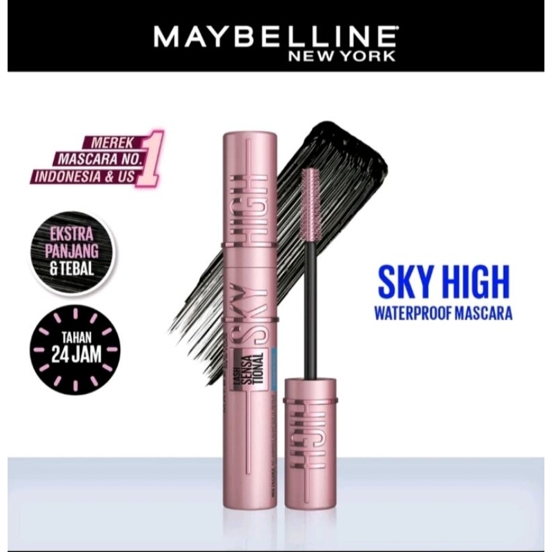 Jual Maybelline Lash Sensational Sky High- Waterproof Mascara | Shopee ...